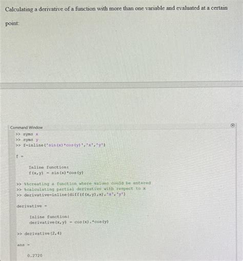 Solved Command Window Syms X Independent Variable Of