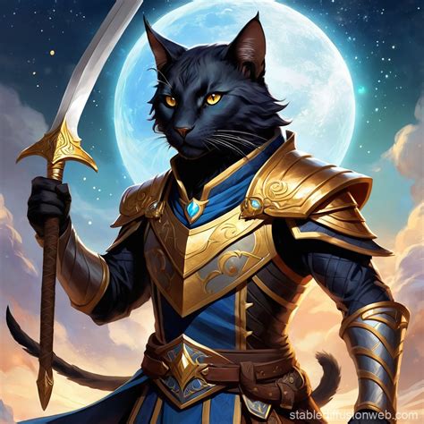 Tabaxi Fighter Concept Stable Diffusion Online