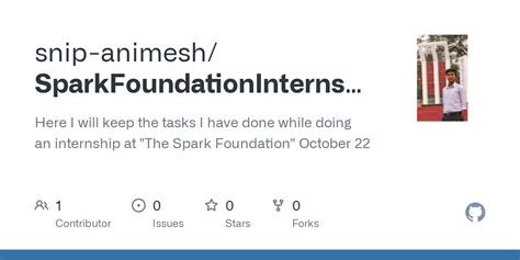GitHub Snip Animesh SparkFoundationInternship Here I Will Keep The