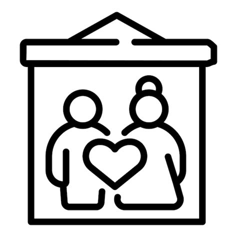 Premium Vector People Self Isolation Icon Outline Vector Home