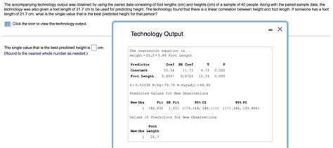 Solved The Accompanying Technology Output Was Obtained By Chegg Com