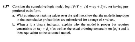 837 Consider The Cumulative Logit Model Logit Py