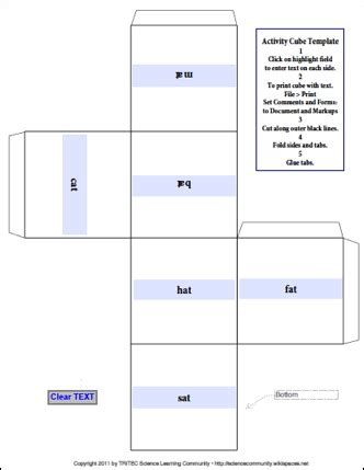 Activity Cube Template Adobe Education Exchange