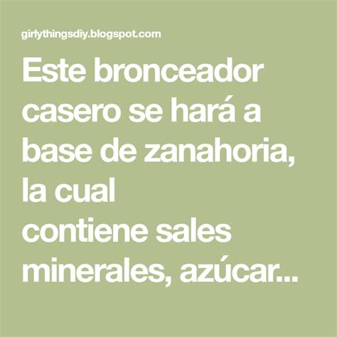Este bronceador casero se hará a base de zanahoria la cual contiene