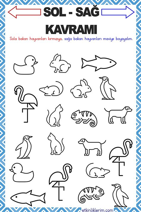 Sağ Sol Kavramı Okul Öncesi Sanat Etkinliği Etkinliklerim