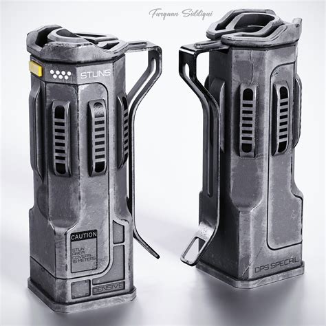 3d Model Sci Fi Stun Grenade Vr Ar Low Poly Cgtrader