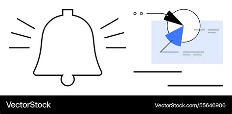 Notification Alert With Data Analytics Chart Vector Image
