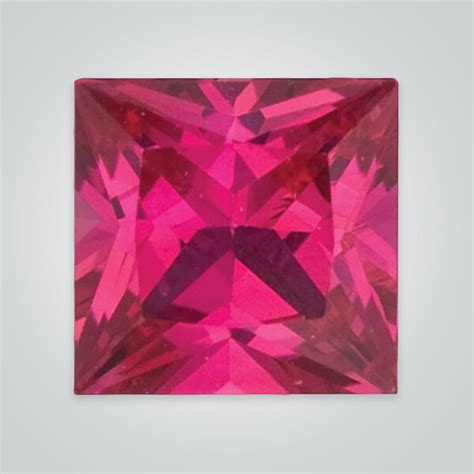 Natural Ruby Square Princess Cut Aa Cubic Zirconia Cz Natural
