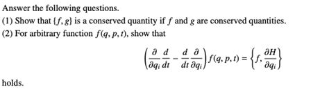 Solved Consider A Hamiltonian System With N Degrees Of Chegg
