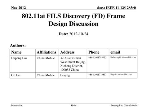 ppt 802 11ai fils discovery fd frame design discussion powerpoint