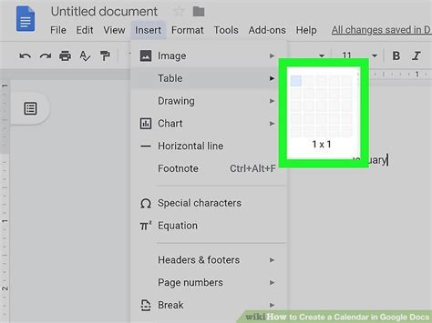 How To Create A Calendar In Google Docs With Pictures WikiHow