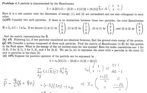Solved Problem A Particle Is Characterized By The Chegg