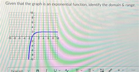 solved given that the graph is an exponential function identify the
