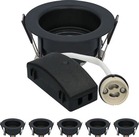 Set Van 6 Rio LED Inbouwspots Verzonken Armatuur GU10 Fitting
