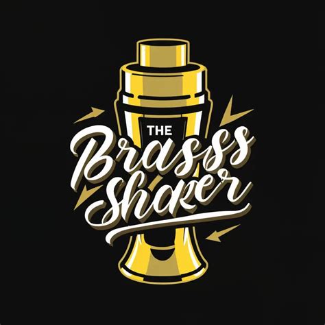 Logo Design For The Brass Shaker Cocktail Shaker Motif With Custom Typography Ai Logo Maker