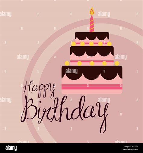 Happy Birthday Cake Stock Vector Image And Art Alamy