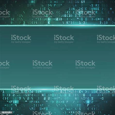 Technology Computer Digital Data Code Background Stock Illustration