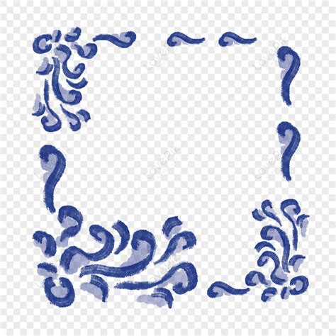 웨이브 테두리 손으로 그린 장식 Png 일러스트 무료 다운로드 Lovepik