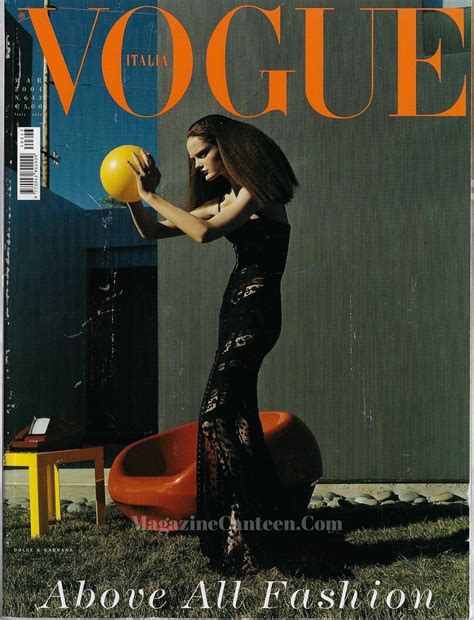Vogue Italia Magazine 2004 Lisa Cant Magazine Canteen
