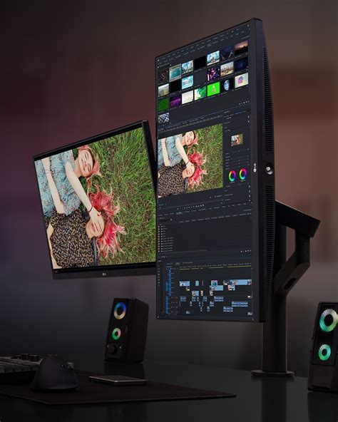 LG 24 QHD IPS Monitor Ergo Dual With USB C And DP Daisy Chain 24QP88D B2 LG USA