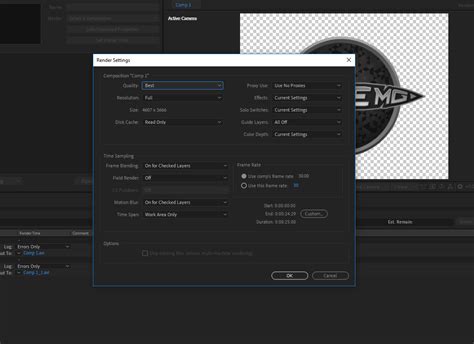 file size rendering and exporting r aftereffects