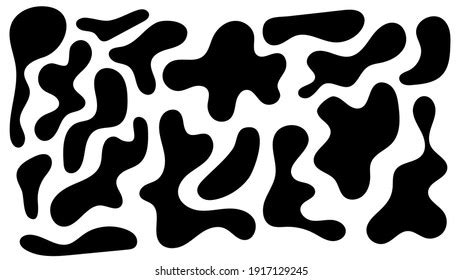 Irregular Blob Set Abstract Organic Shapes Stock Vector Royalty Free