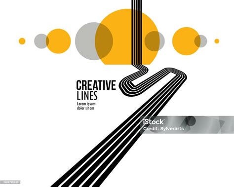 선형 조성 벡터 도로 수평선 3d 원근의 라인 착시 작전 아트 검은 색과 노란색 색상의 추상적 배경 3차원 형태에 대한 스톡 벡터 아트 및 기타 이미지 Istock
