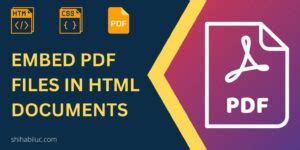 How to embed PDF in HTML & make it responsive?
