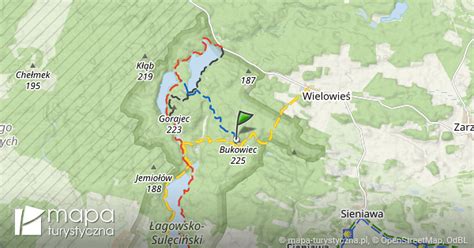 Bukowiec mapa szlaków turystycznych mapa turystyczna pl