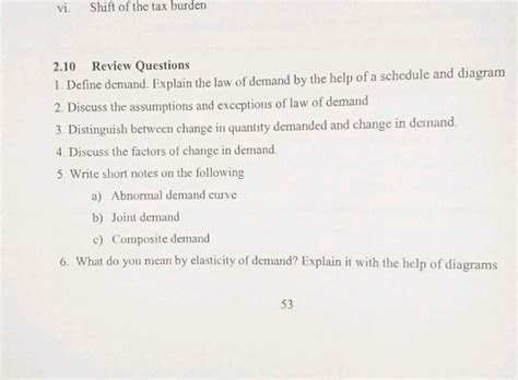 210 Review Questions 1 Define Demand Explain StudyX