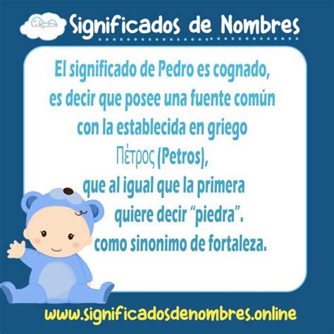 Significado De Pedro 🥇【 Apodos Origen Y MÁs