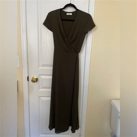 Aritzia Dresses Aritzia Babaton Slit Wrap Dress Poshmark
