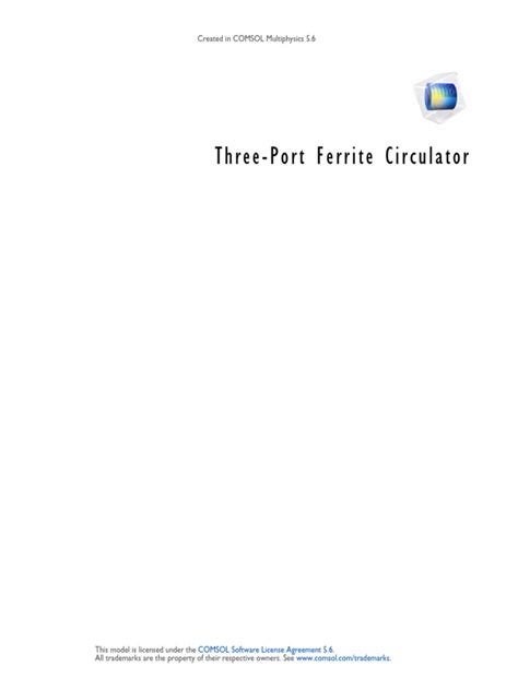 Models Rf Circulator Pdf Electromagnetism Electrical Engineering