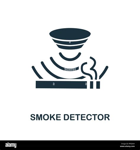 Smoke Detector Icon Monochrome Style Design From Sensors Collection Ux And Ui Pixel Perfect