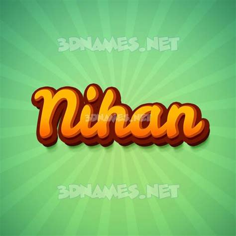 Preview Of Green Rays 3d Name For Nihan
