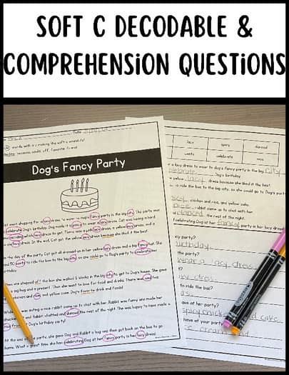 Soft C S Decodable Reading Passage With Comprehension Questions