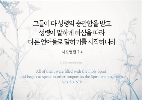 갓피플 오늘의말씀사도행전2장4절