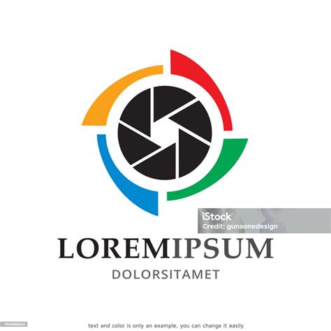 사진 스튜디오 기호 서식 파일 디자인 벡터 상징 디자인 컨셉 창조적인 기호 아이콘 Lorem Ipsum에 대한 스톡 벡터 아트