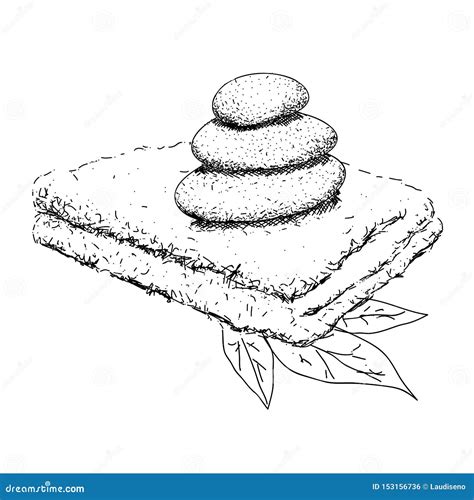Sketch Of Spa Objects Stock Vector Illustration Of Icon 153156736