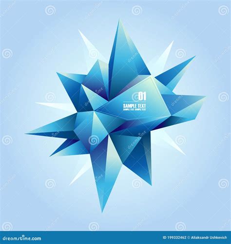 Modern Abstraction Triangle 3d Shape Background Stock Vector