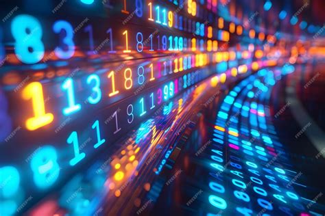 Premium Photo Computer Screen Displaying Numbers Generative Ai