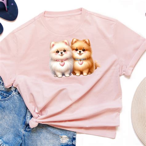 Cute Pomeranian In Love Clipart Bundle Valentine Watercolor Png Cute