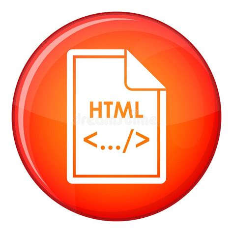 File Html Icon Digital Red Stock Vector Illustration Of Communication