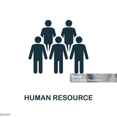 İnsan Kaynak Simgesi Tek Renkli Stil Simgesi Tasarım Proje Yönetimi Icon Collection Ui İnsan