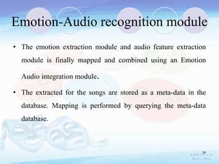 Emotion Based Music Player PPTX