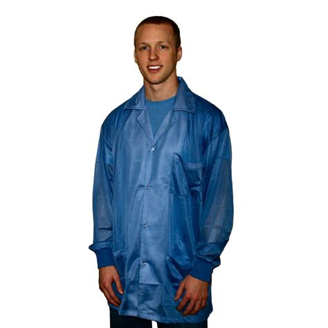 Esd Jackets Lightweight 8812 Fabric Lapel Collar Knit Cuff Esd Jackets