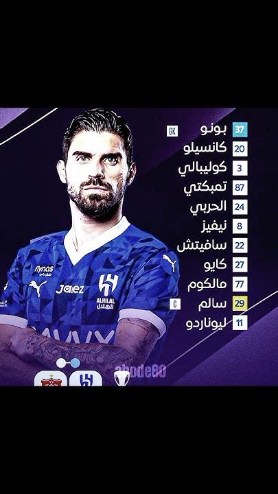 تشكيلة الهلال الرسمية امام بيرسبوليس🥶💙💙💙 الهلالshorts Youtube