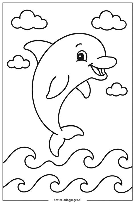 Lisa Franks Joyful Dolphin Adventure Coloring Page Free Printable