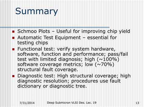 Ppt 332578 Deep Submicron Vlsi Design Lecture 19 Advanced Testing