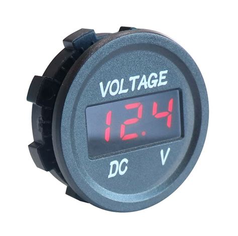 Panel Mount Red Led Digital Voltmeter 5 48 Volts Dc Marine Grade